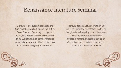 Renaissance Literature - Master of Arts in English