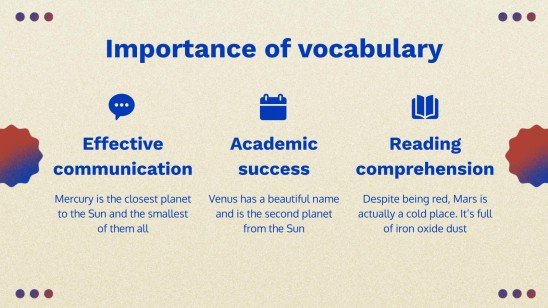 Vocabulary Building - Language Arts - 7th Grade Presentation