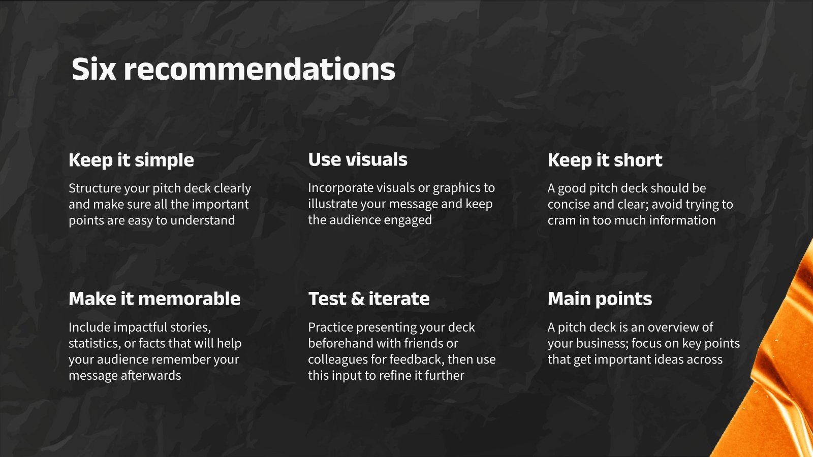 Neon Tape Design Pitch Deck Präsentation