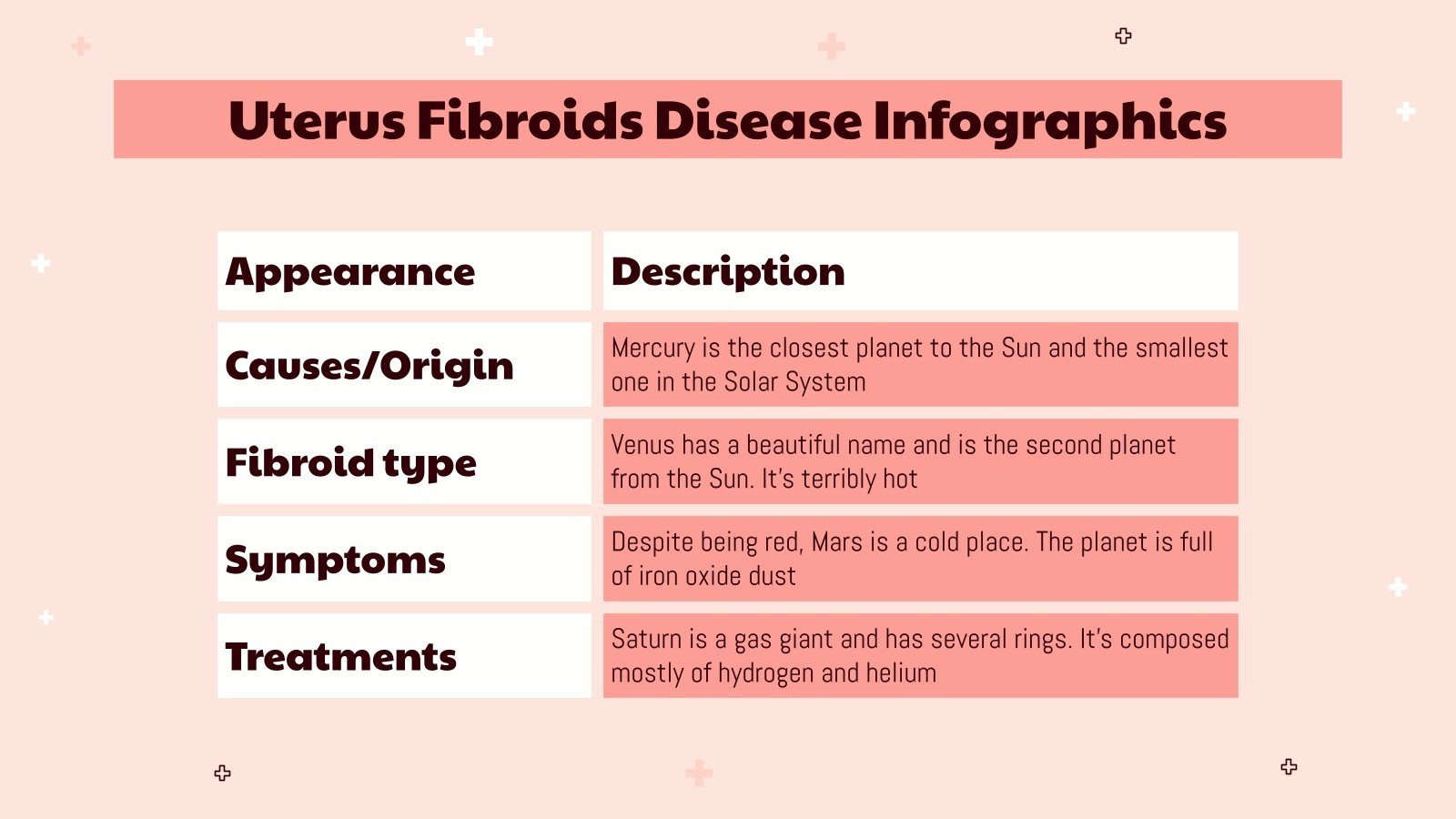 Uterus Fibroids Disease Infographics Template