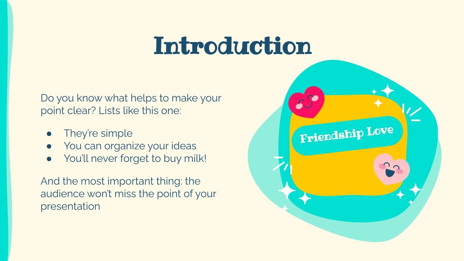 Friendship Love Doodles | Google Slides and PPT template