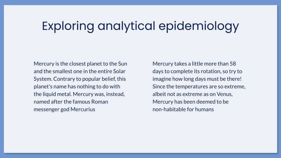 Analytical Epidemiology - Master of Science in Epidemiology