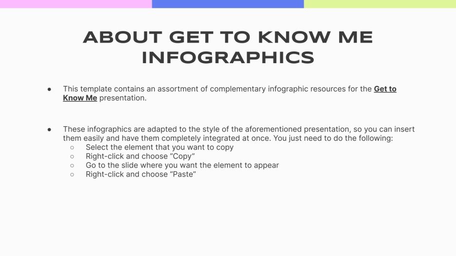 Get to Know Me Infographics