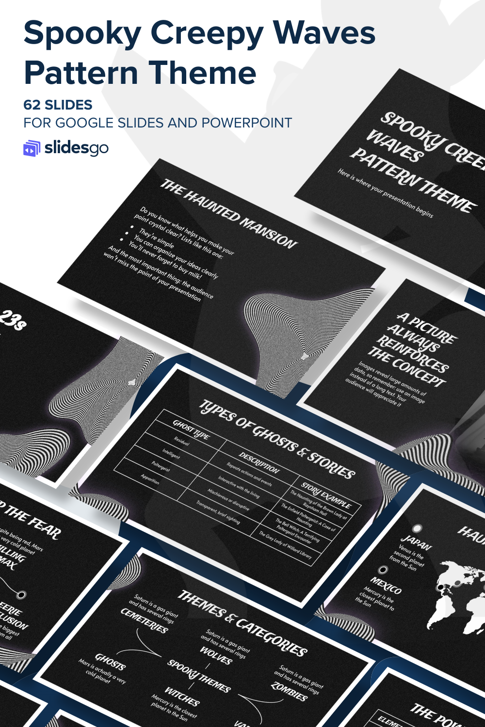 Spooky Creepy Waves Pattern Theme