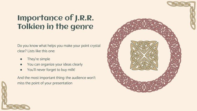 JRR Tolkien Day - Fantasy Literature Presentation