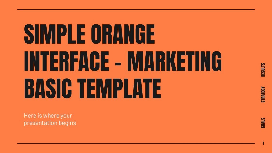 Simple Orange Interface - Marketing Basic Template