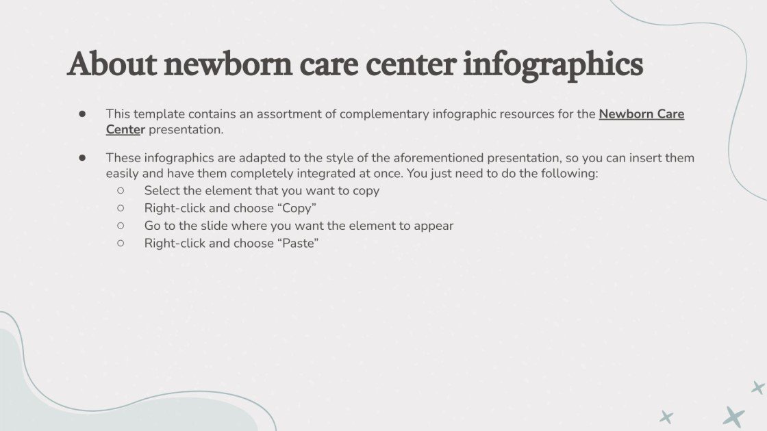 Newborn Care Center Infographics