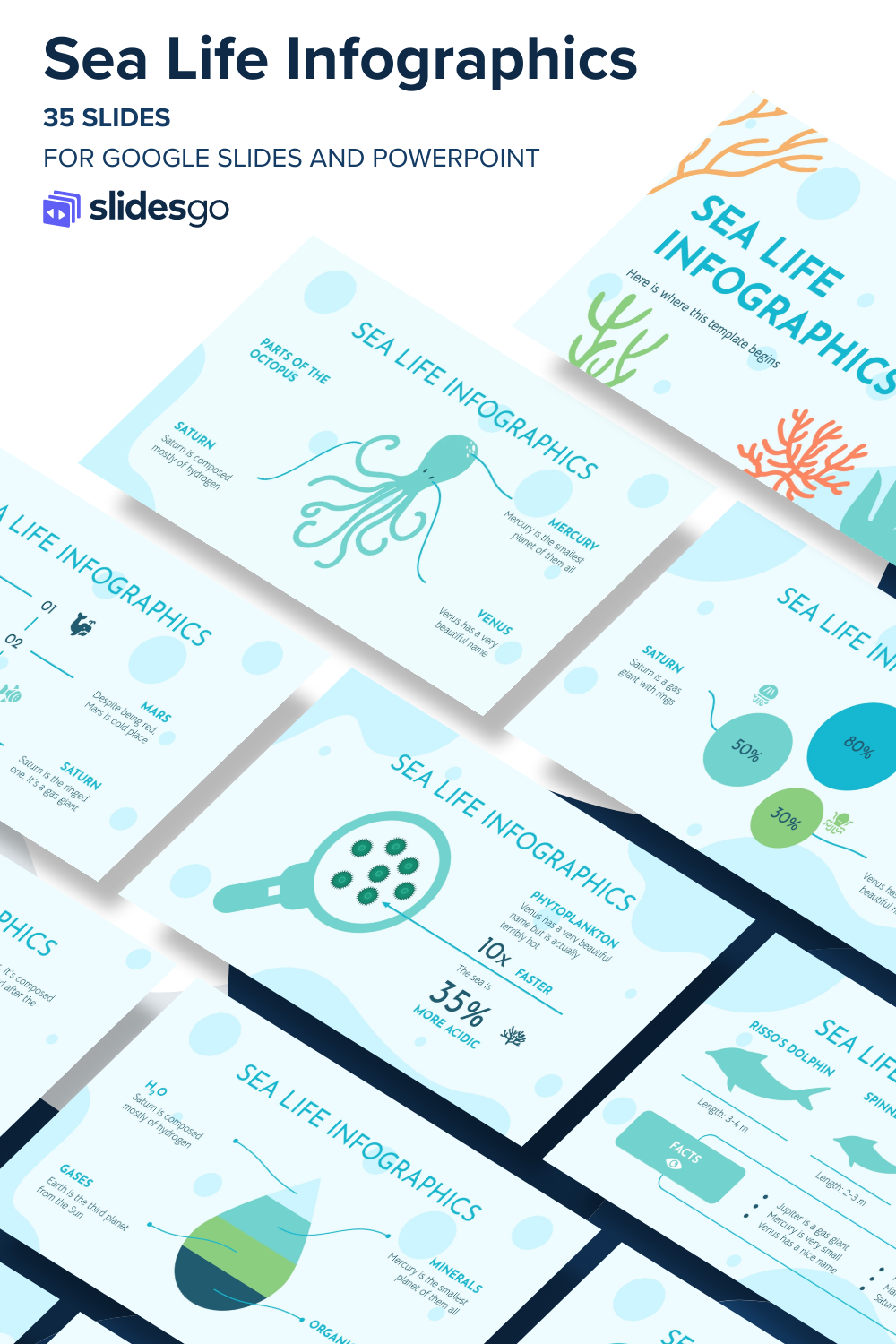 Sea Life Infographics Template