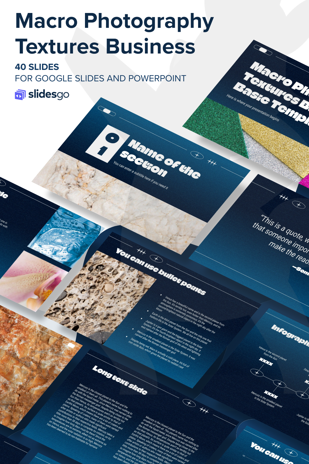 Macro Photography Textures Business Basic Template