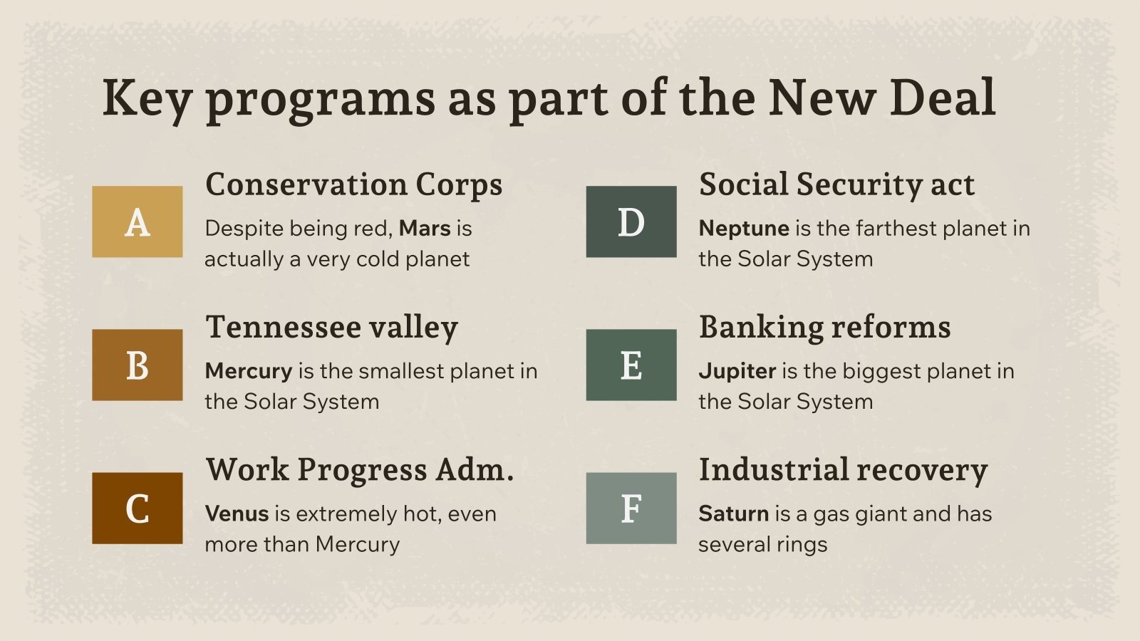 Great Depression and New Deal - 8th Grade