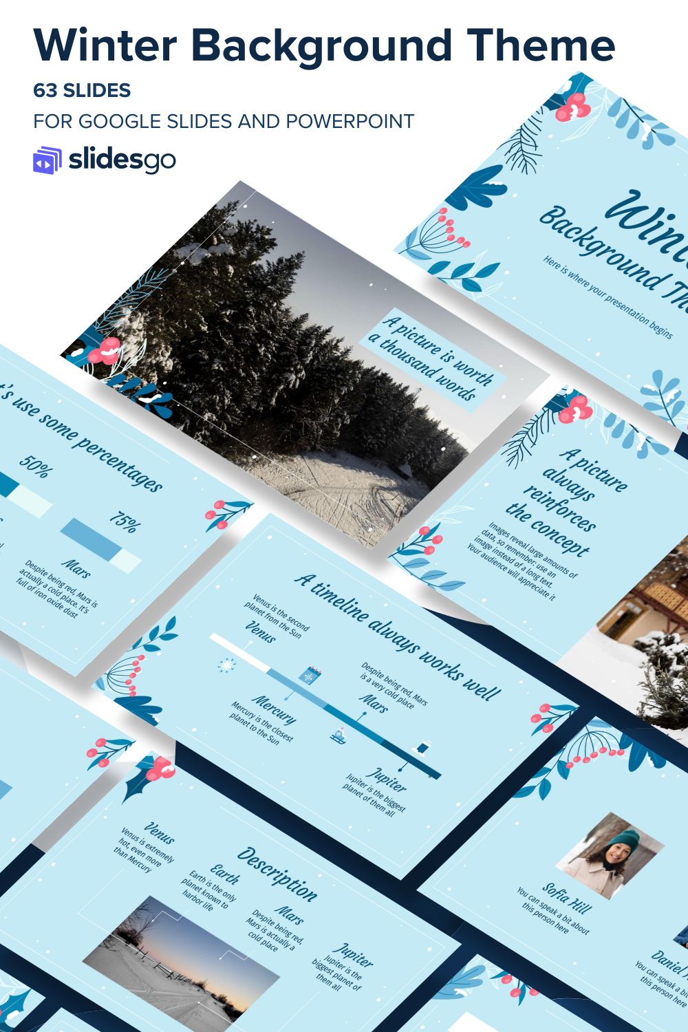 Winter Background Theme Presentation