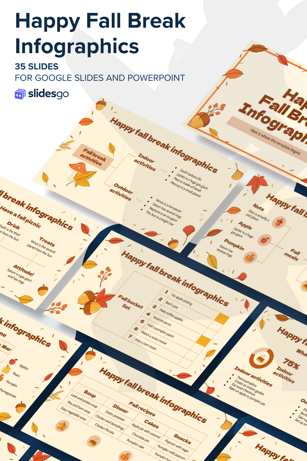 Happy Fall Break Infographics Template