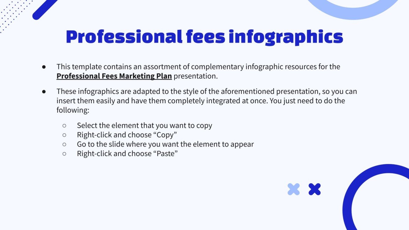 Professional Fees Marketing Plan Infographics