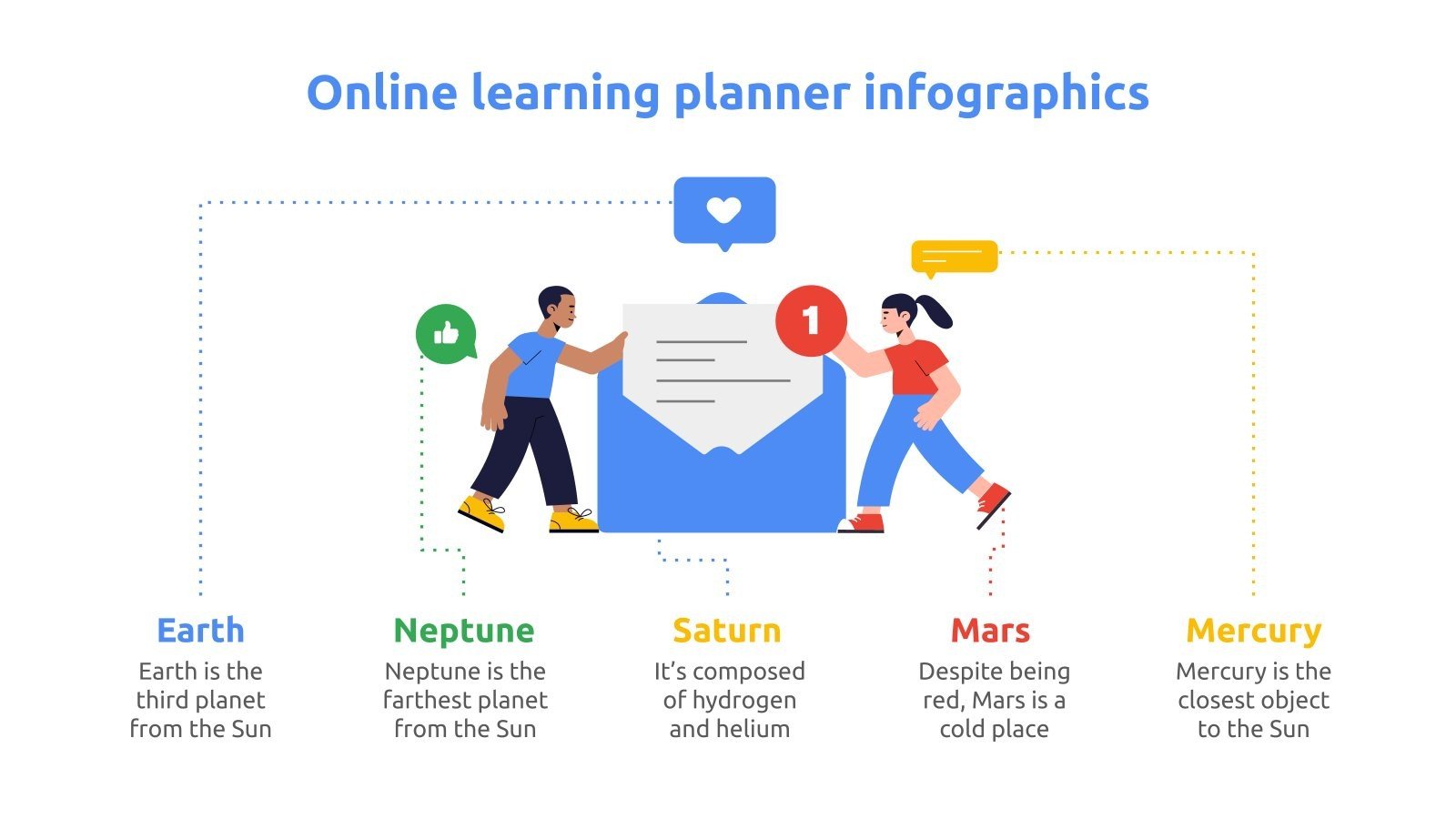 온라인 학습 플래너 정보 | Google Slides 및 PPT