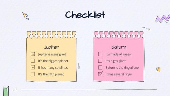 College-Pastell-Notizen | Google Slides & PowerPoint Vorlage