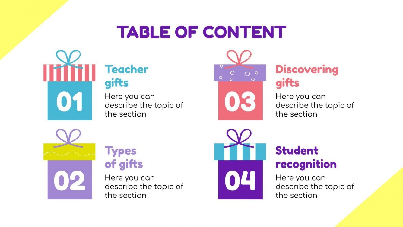 Fun Gifts for Your Students! | Google Slides and PPT template