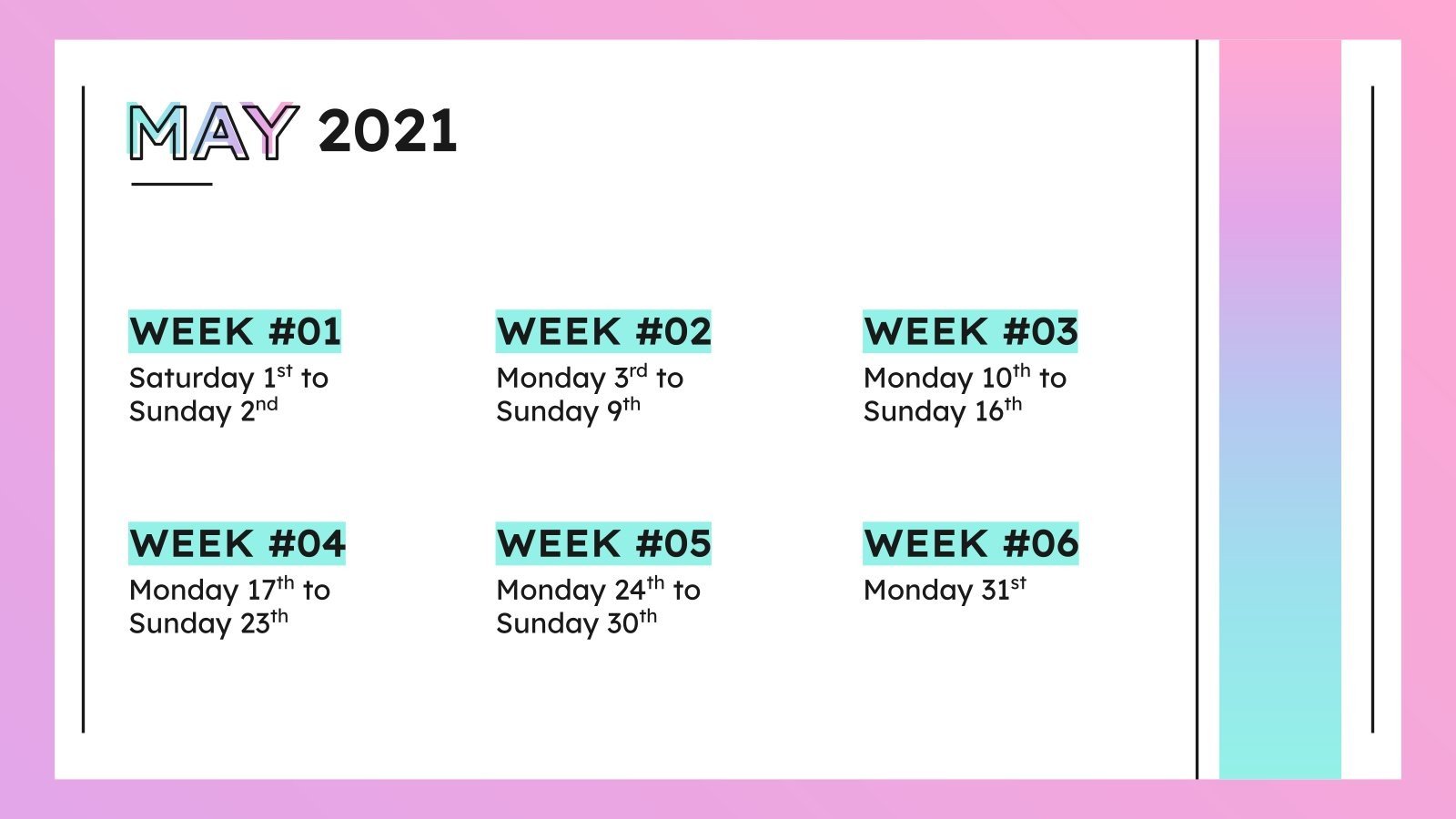May Daily Slides | Google Slides theme and PowerPoint template