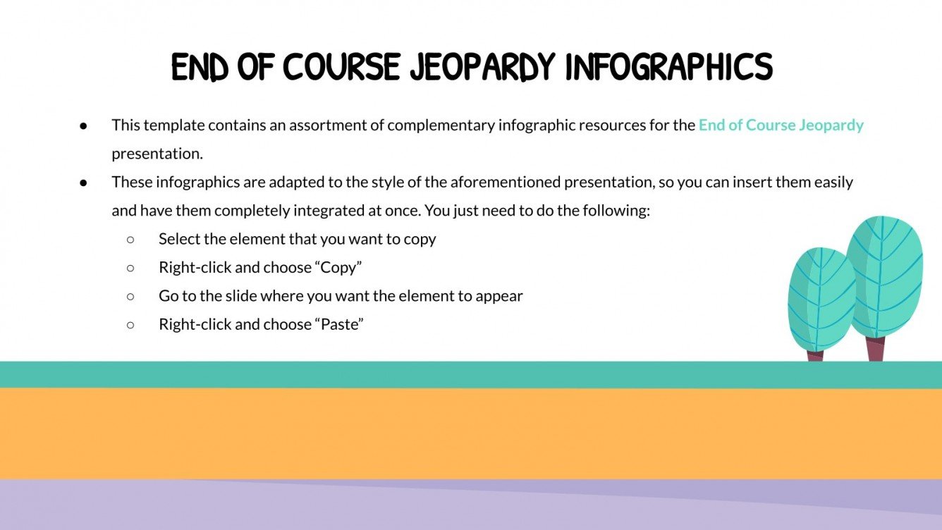 End of Course Jeopardy Infographics | Google Slides & PPT