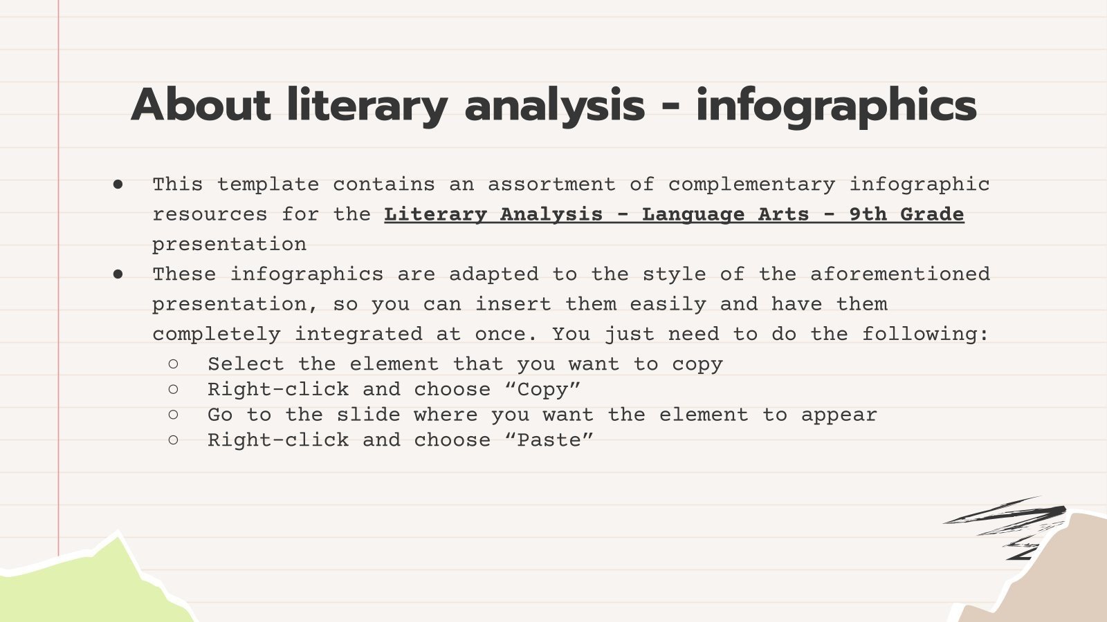 Literary Analysis - Language Arts - 9th Grade Infographics
