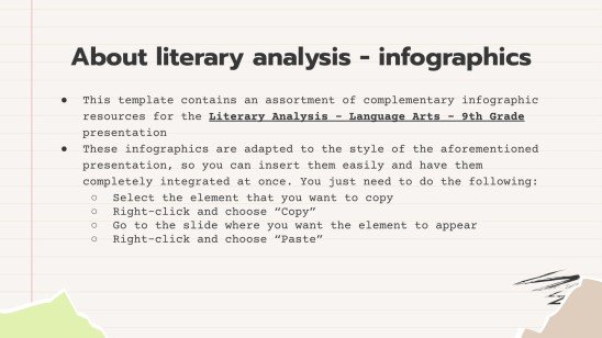 Literary Analysis - Language Arts - 9th Grade Infographics