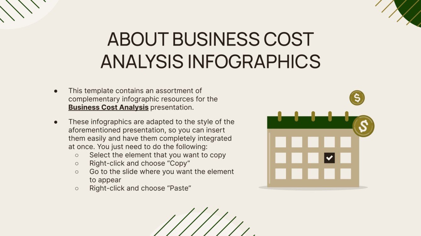Business Cost Analysis Infographics