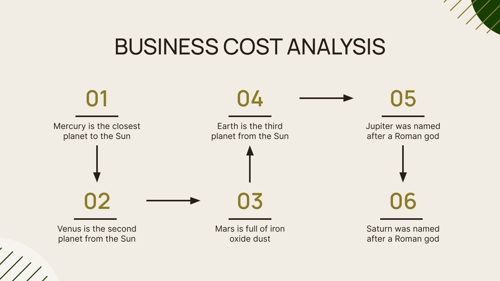 Business Cost Analysis Infographics