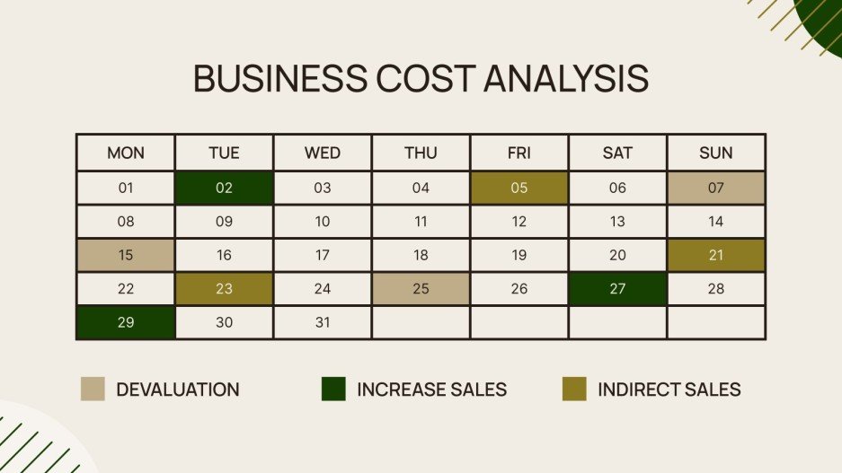 Business Cost Analysis Infographics