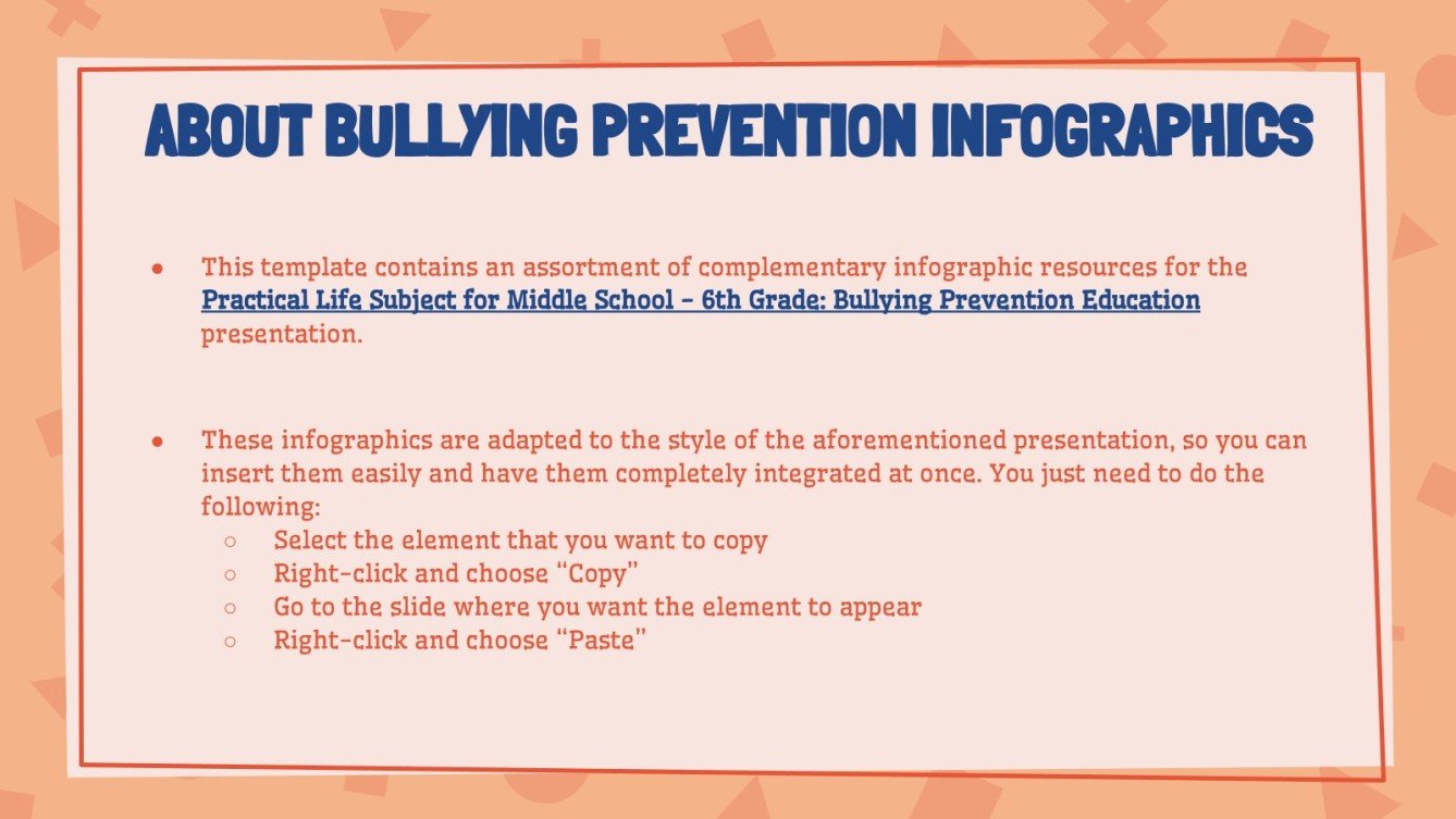 Practical Life Subject - Middle School: Bullying Prevention