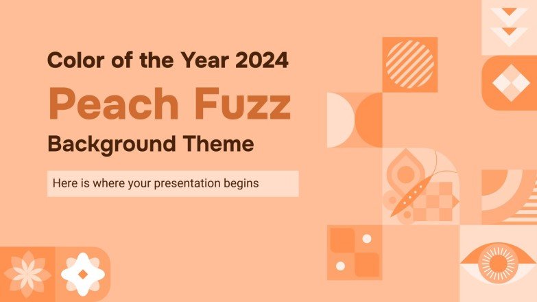 Color of the Year 2024: Peach Fuzz - Background Theme