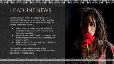 Gothic Style Newsletter Presentation