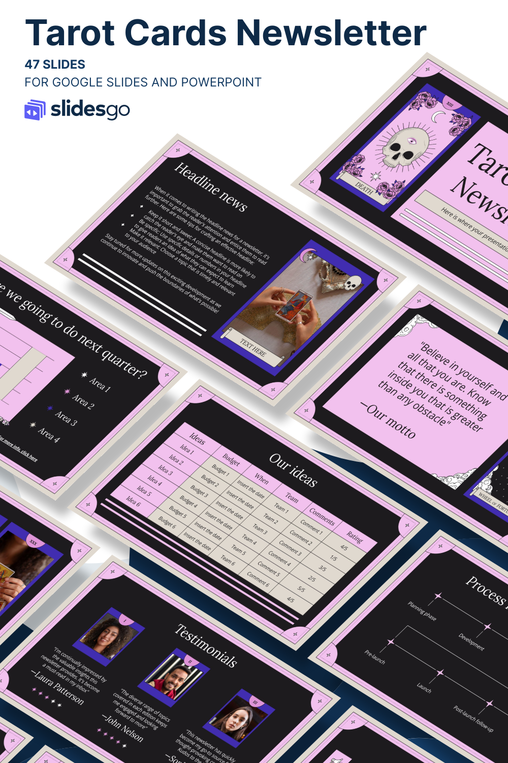 Tarot Cards Newsletter Presentation