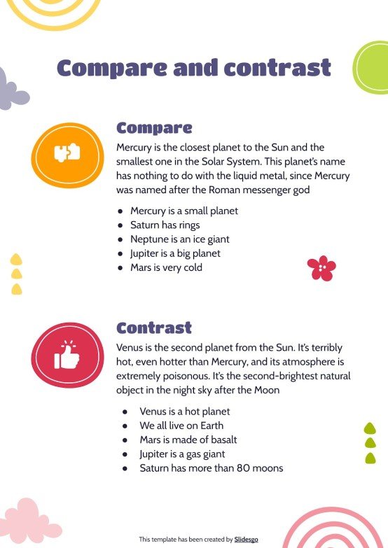 Compare and Contrast Activities for Pre-K | Google Slides