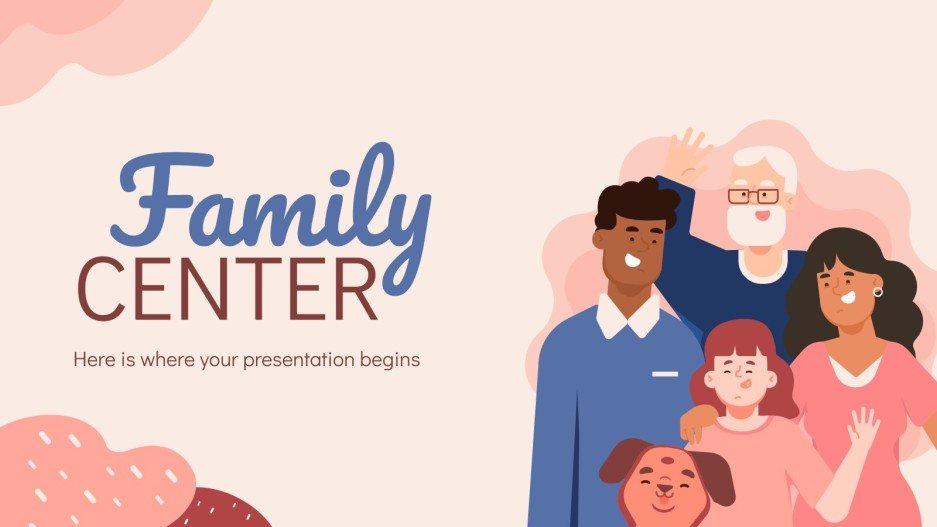 Family Center Google Slides theme & PowerPoint template