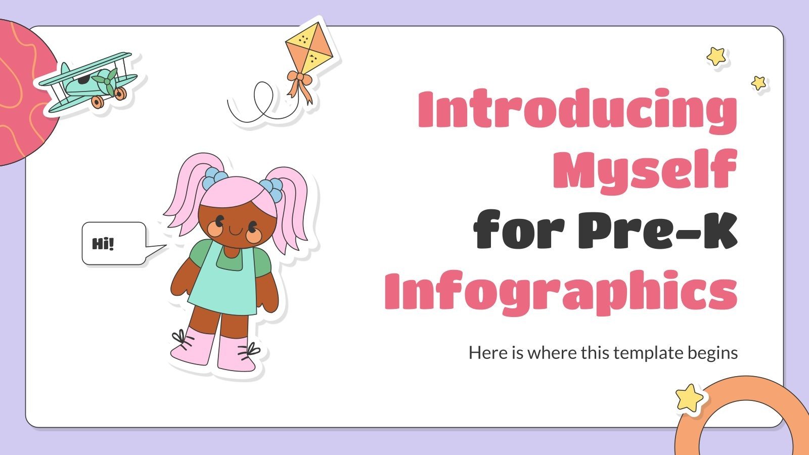 Infographies Se présenter pour la maternelle