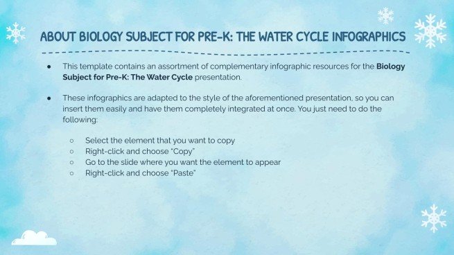 Biology Subject for Pre-K: The Water Cycle Infographics