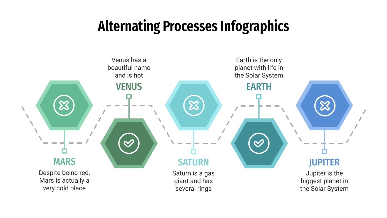 Alternating Process Infographics for Google Slides & PPT