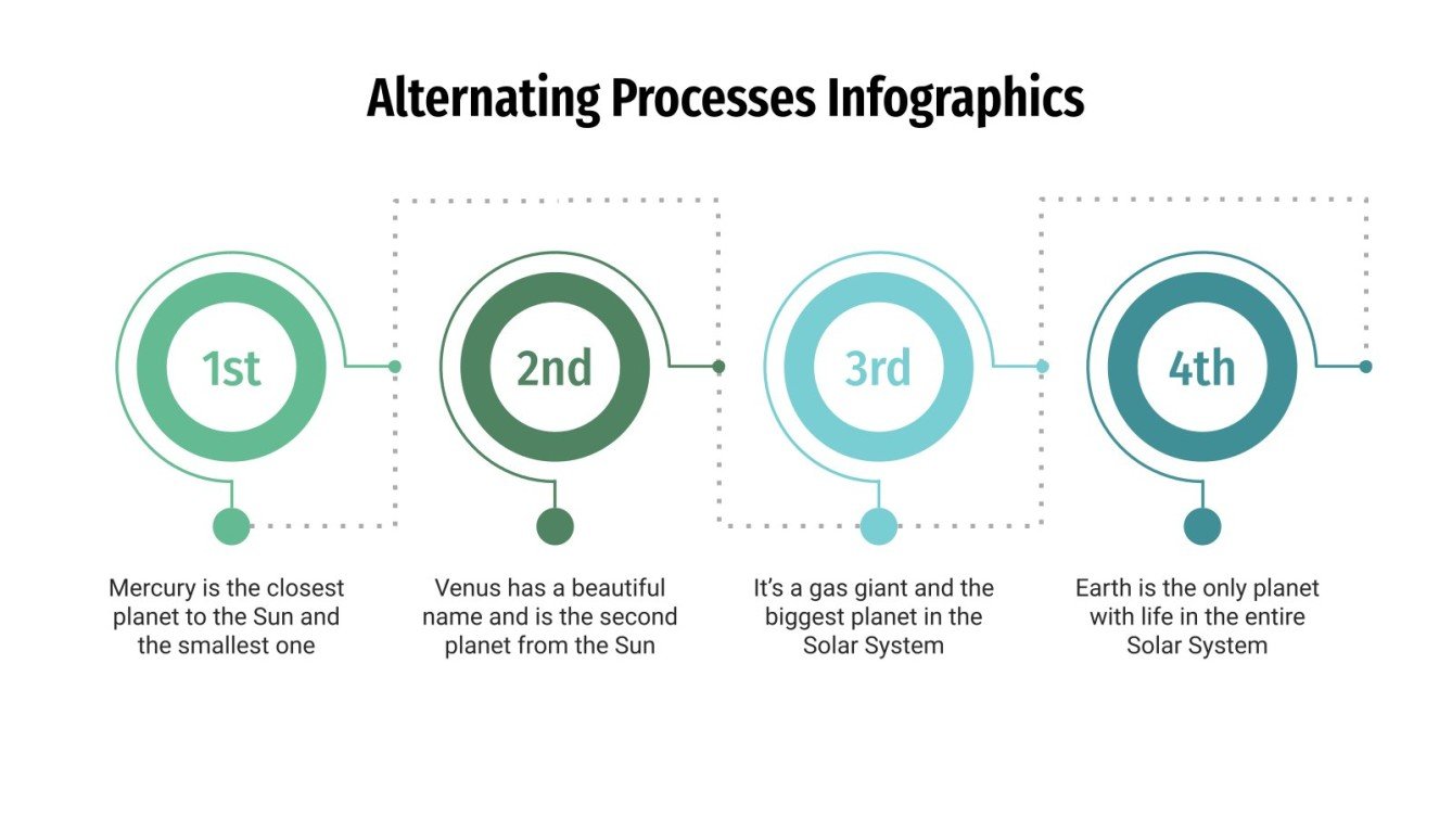 Alternating Process Infographics for Google Slides & PPT