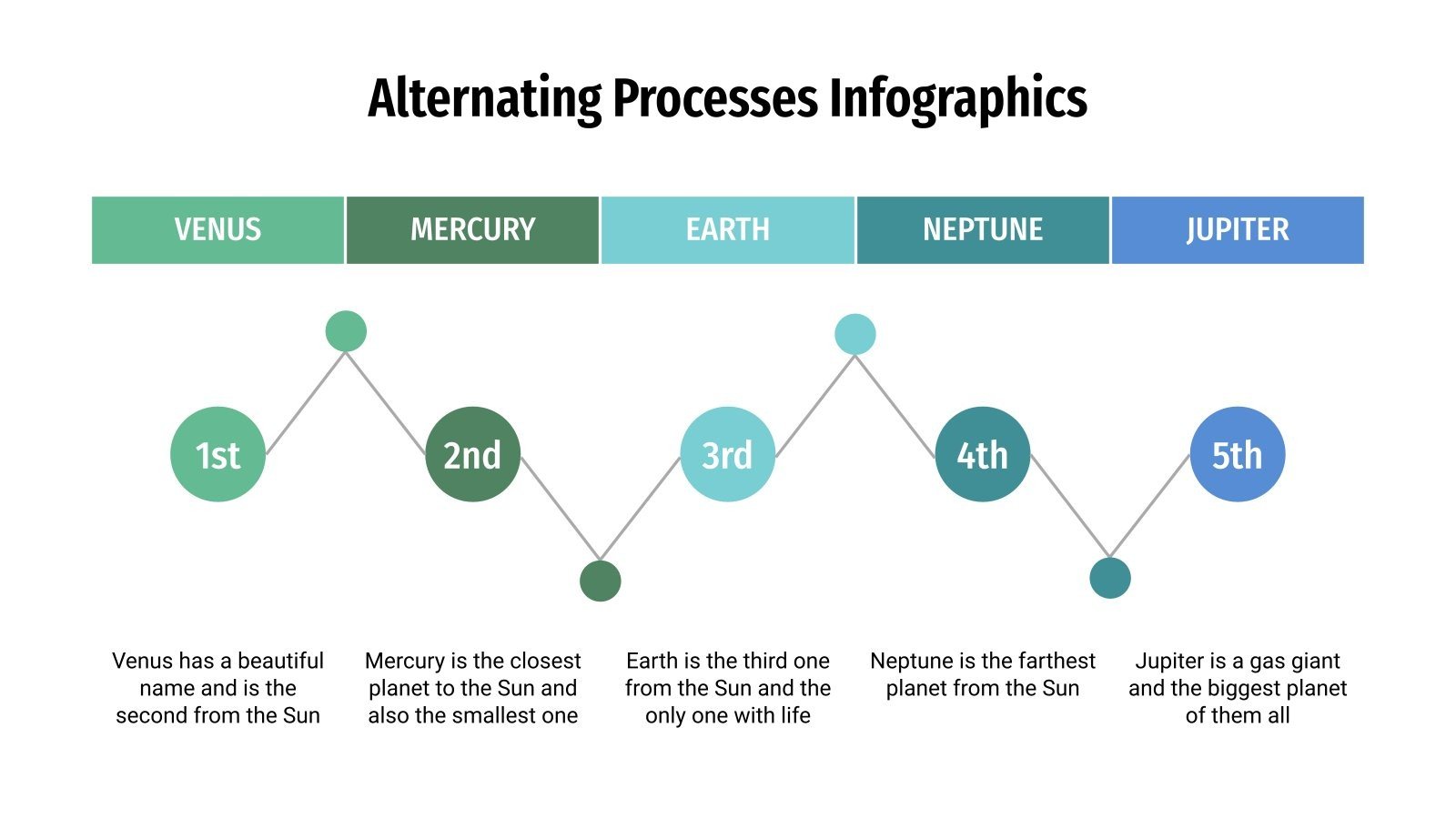 Alternating Process Infographics for Google Slides & PPT
