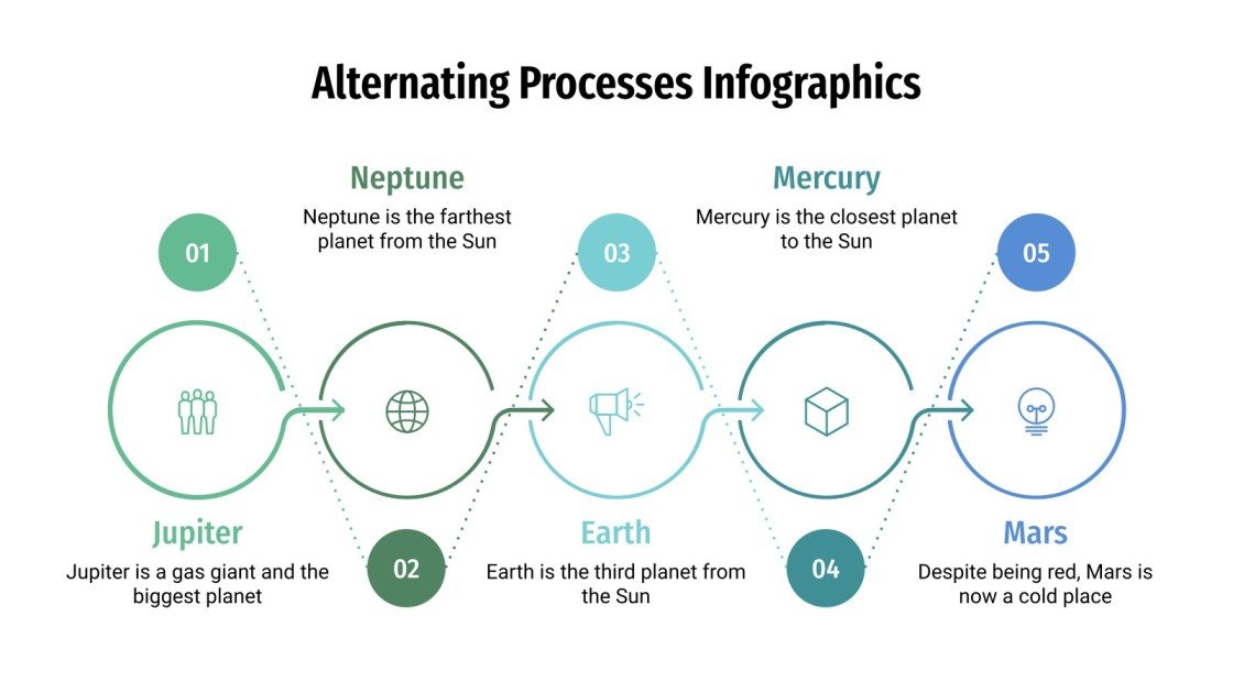 Alternating Process Infographics for Google Slides & PPT