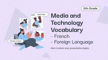 Media and Technology Vocabulary - French - 8th Grade