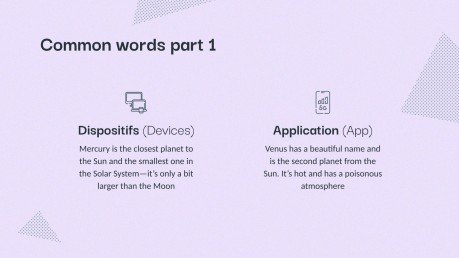 Media and Technology Vocabulary - French - 8th Grade