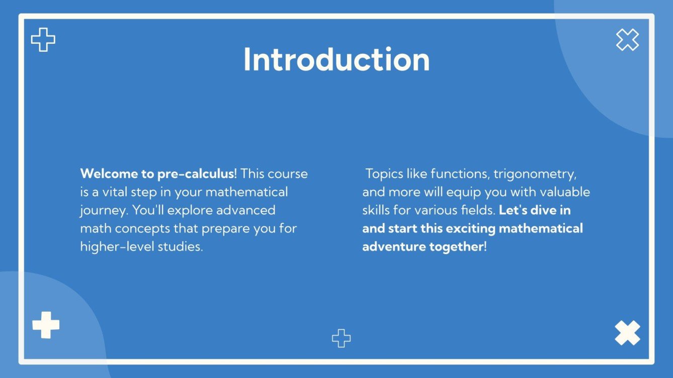 Pre-Calculus - Math - 11th Grade