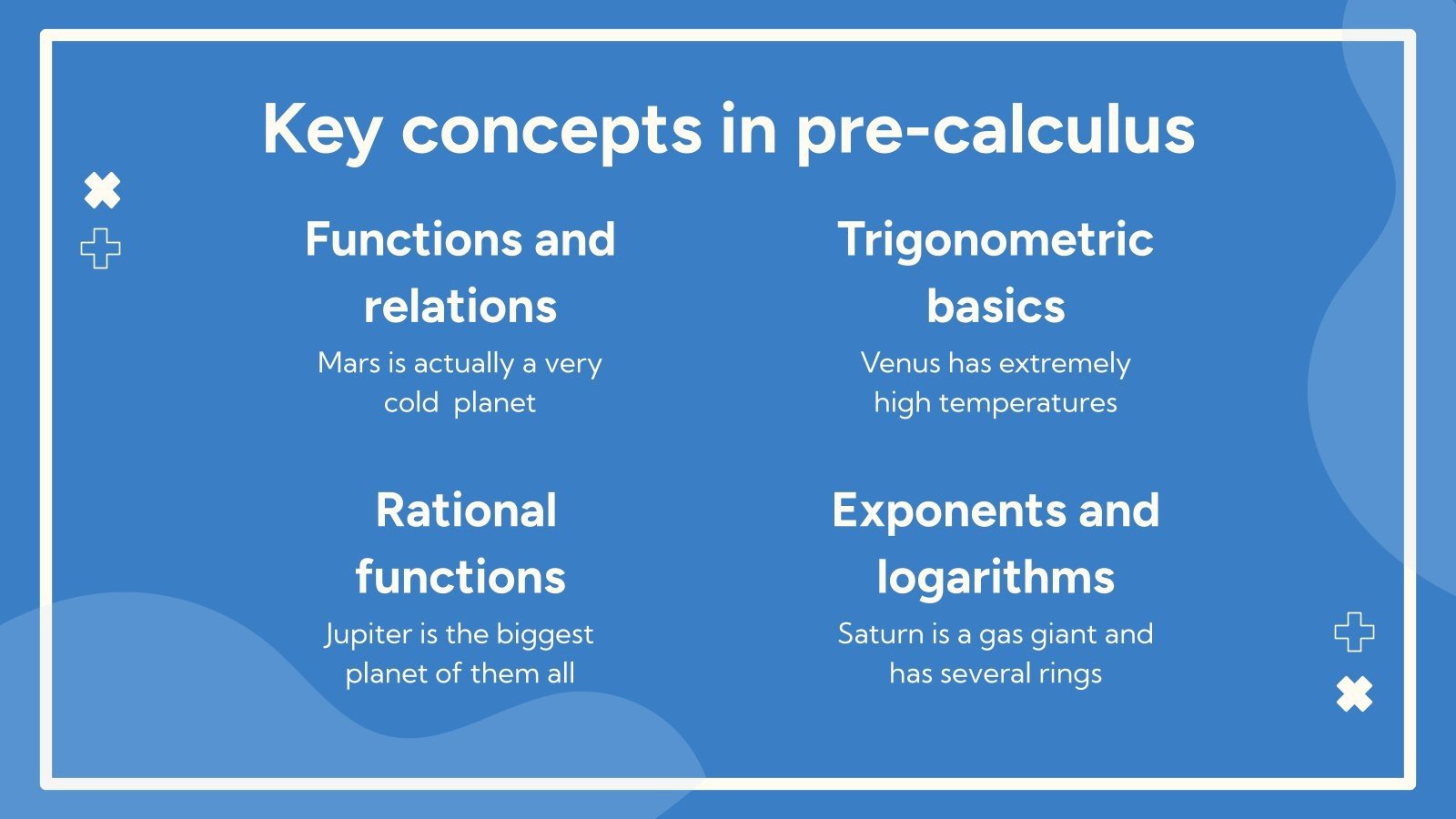 Pre-Calculus - Math - 11th Grade