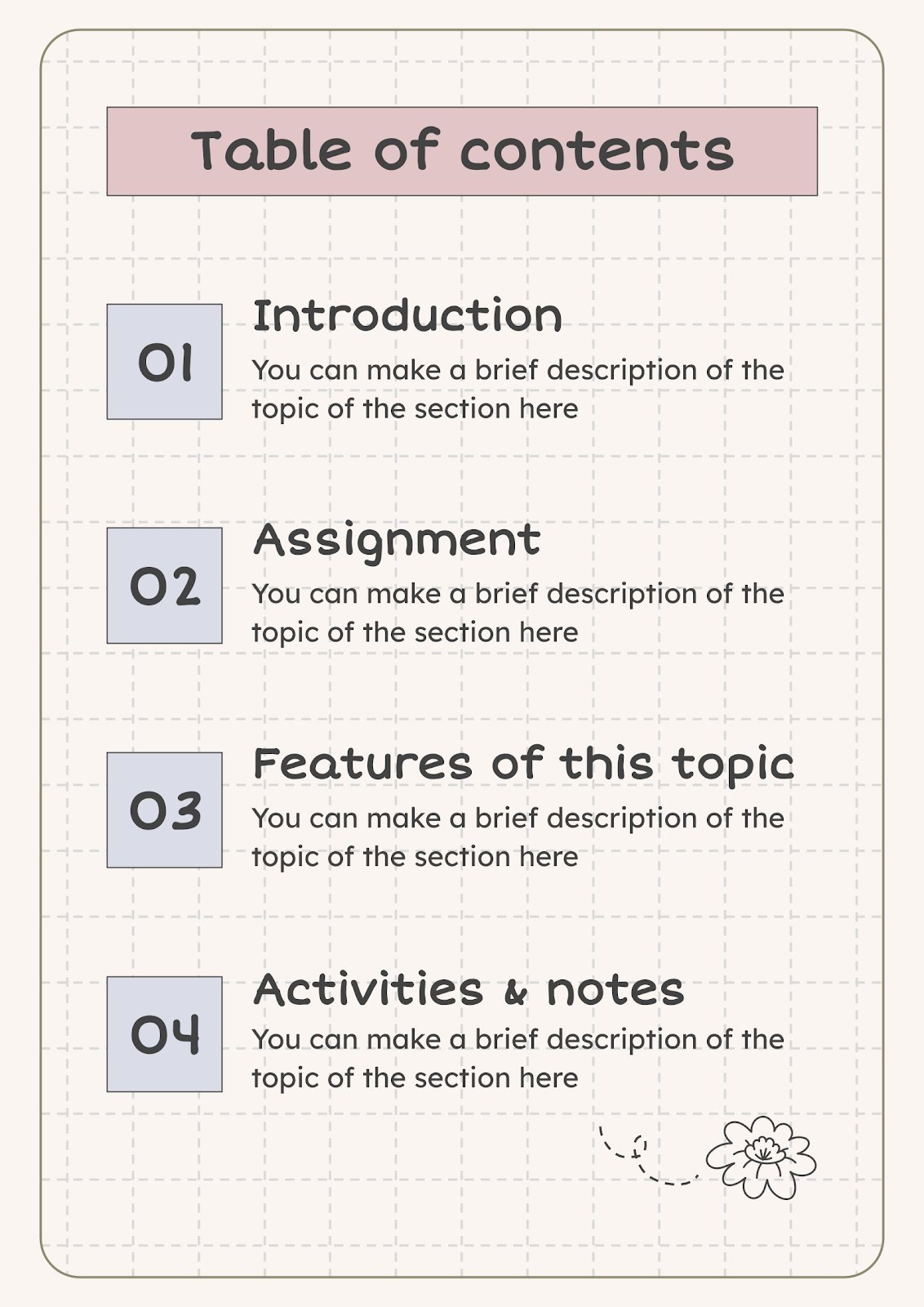 Floral Doodles Student Book | Google Slides & PowerPoint