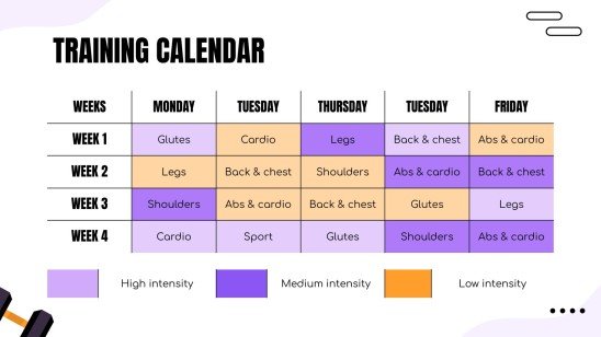 Training Calendar Presentation
