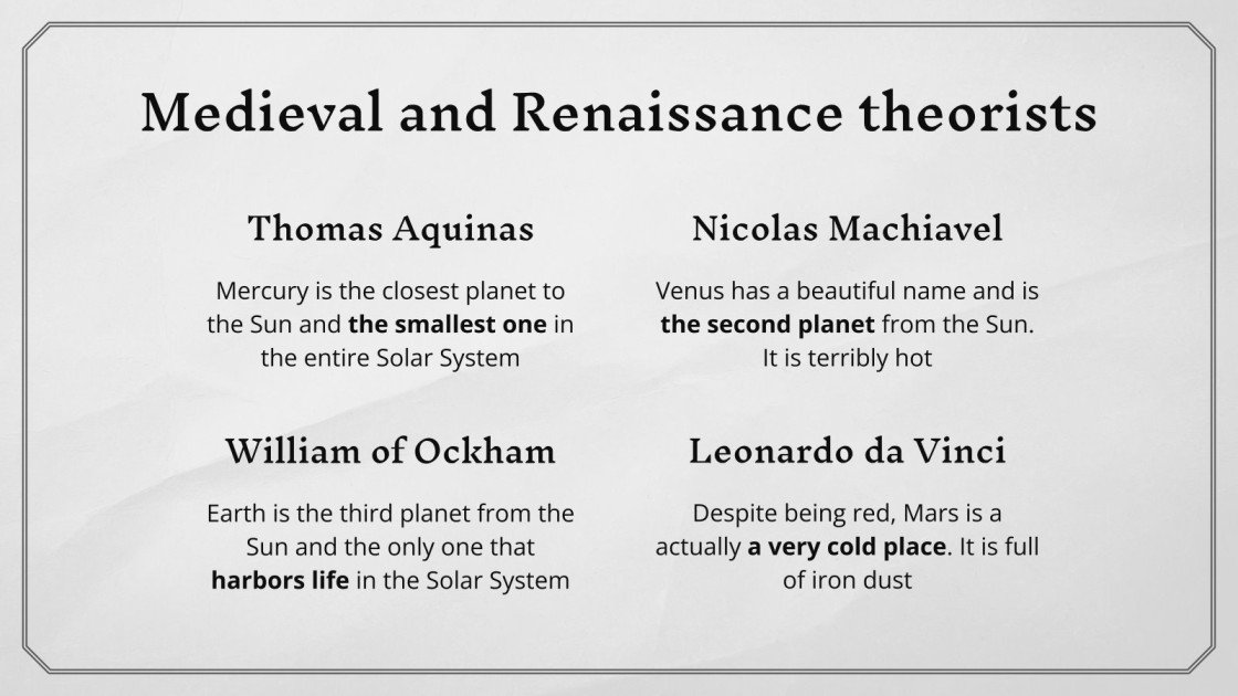 Great Theorists Throughout History Presentation