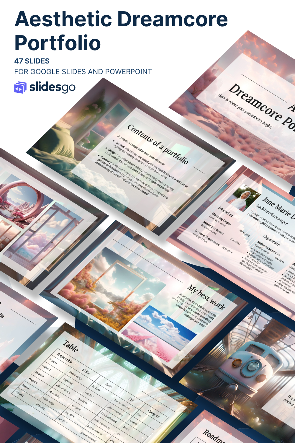 Aesthetic Dreamcore Portfolio Presentation