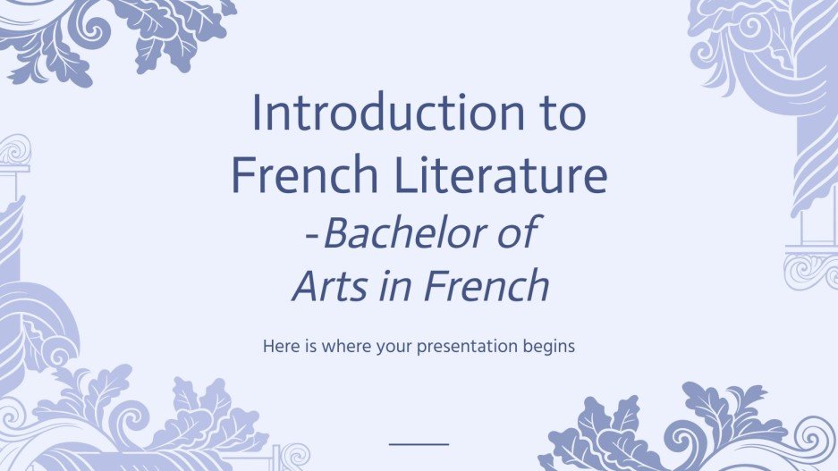 Introduction to French Literature | Google Slides & PPT