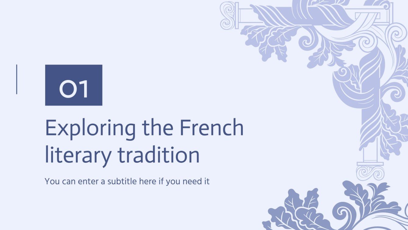 Introduction to French Literature | Google Slides & PPT
