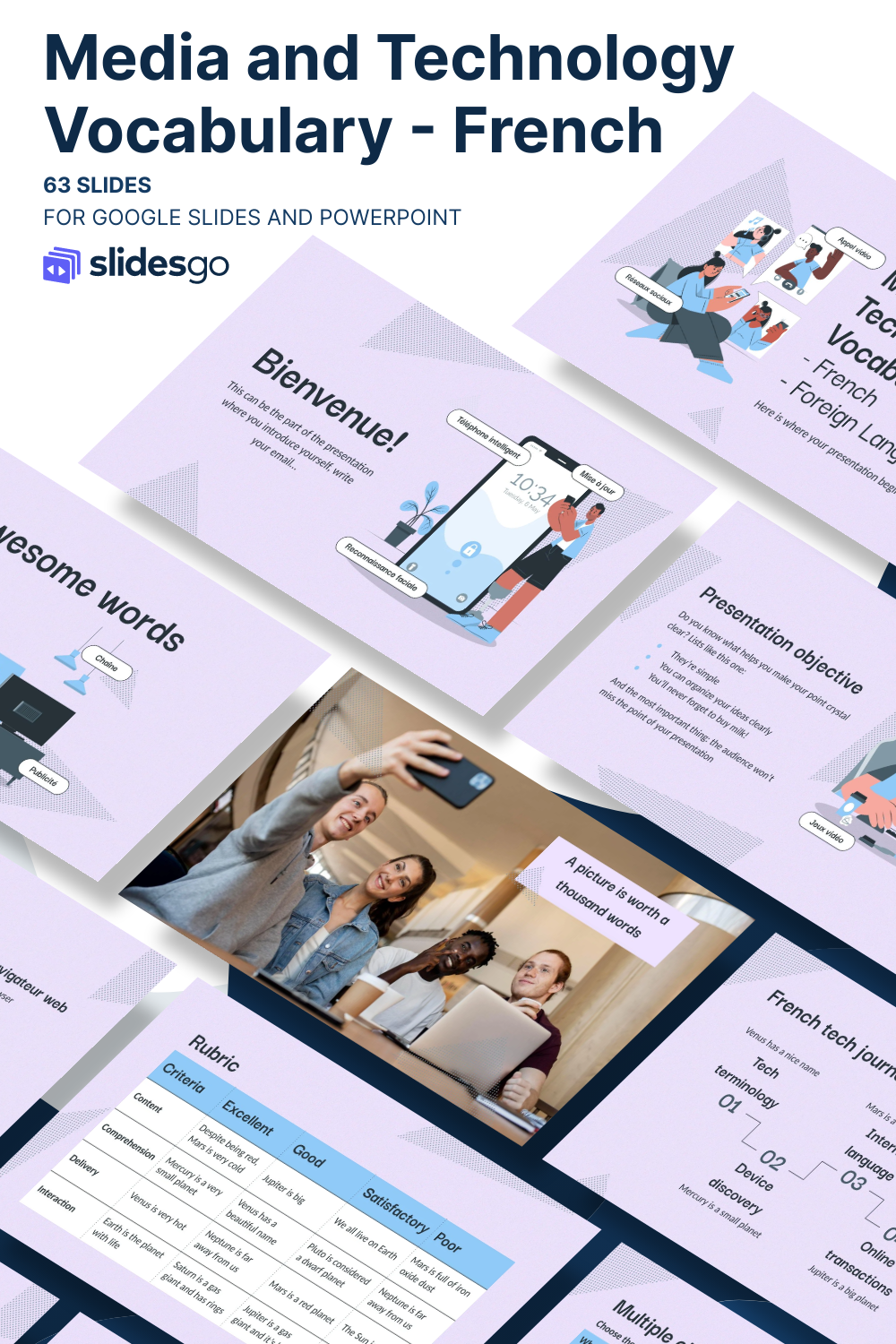 Media and Technology Vocabulary - French - 8th Grade